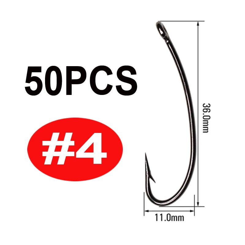 Wifreo крючки для сухого нахлыста 50 шт. 50pcs size 4