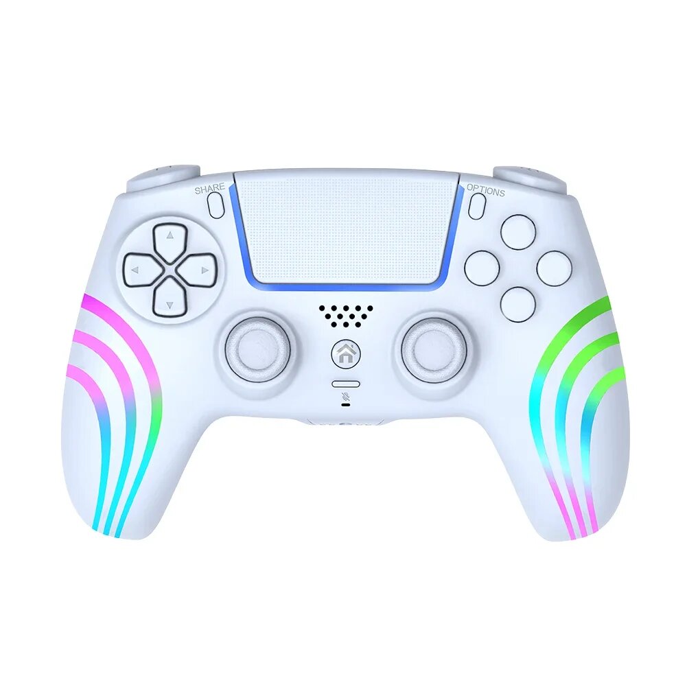 Беспроводной игровой контроллер Bluetooth для PS4, двойная вибрация, RGB подсветка, 6-осевой гироскоп, беспроводной геймпад для ПК с ОС Windows SZ-933B