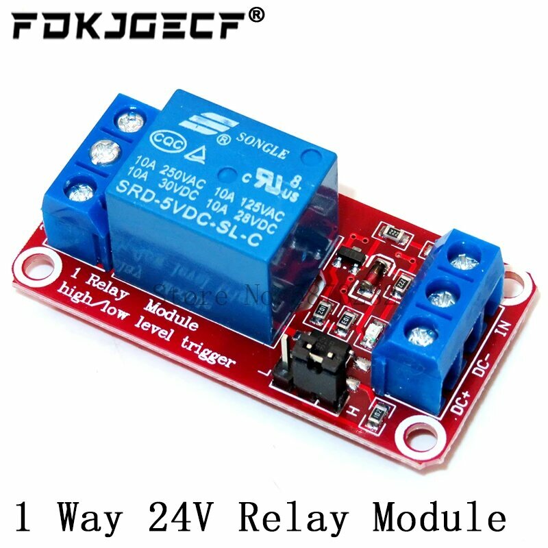 Одноканальный релейный модуль FDKJGECF Relay module 24V 1 channel relay