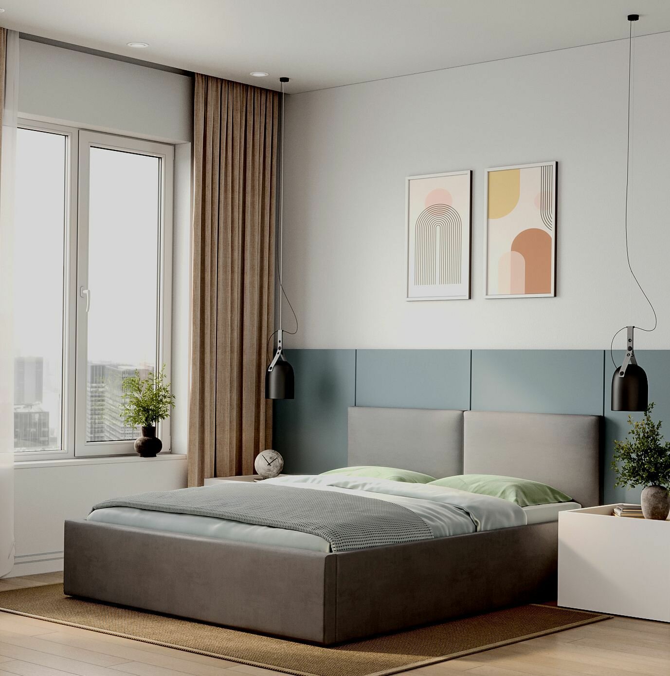 Двуспальная кровать Остин 215 x 215 см