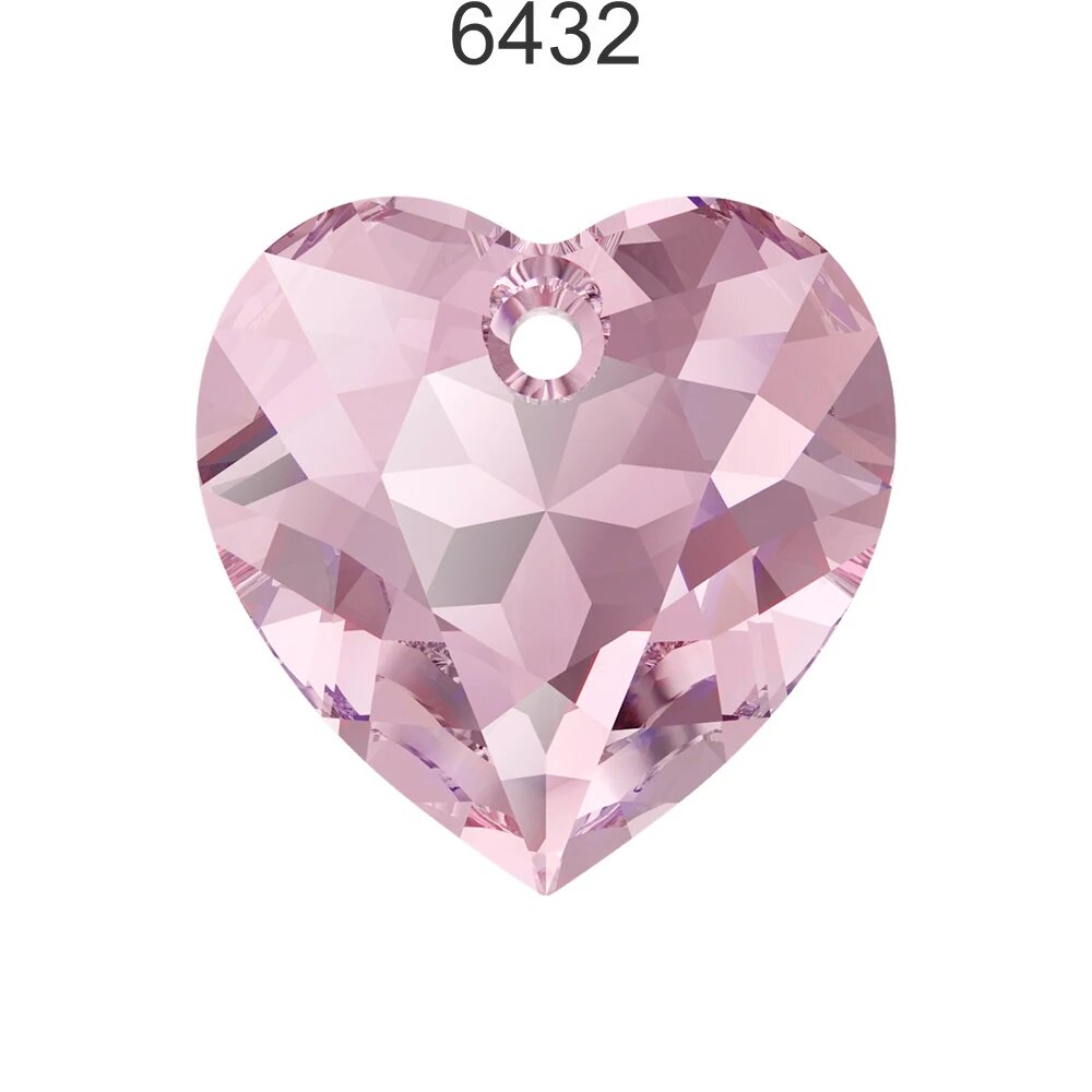 Сваровски сердце 6432, розовый, 10.5mm