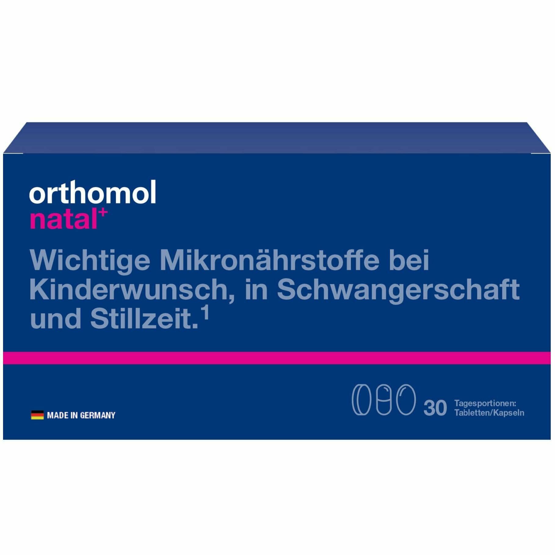 Витамины для женщин Orthomol Natal (таблетки+капсулы) курс 30 дней