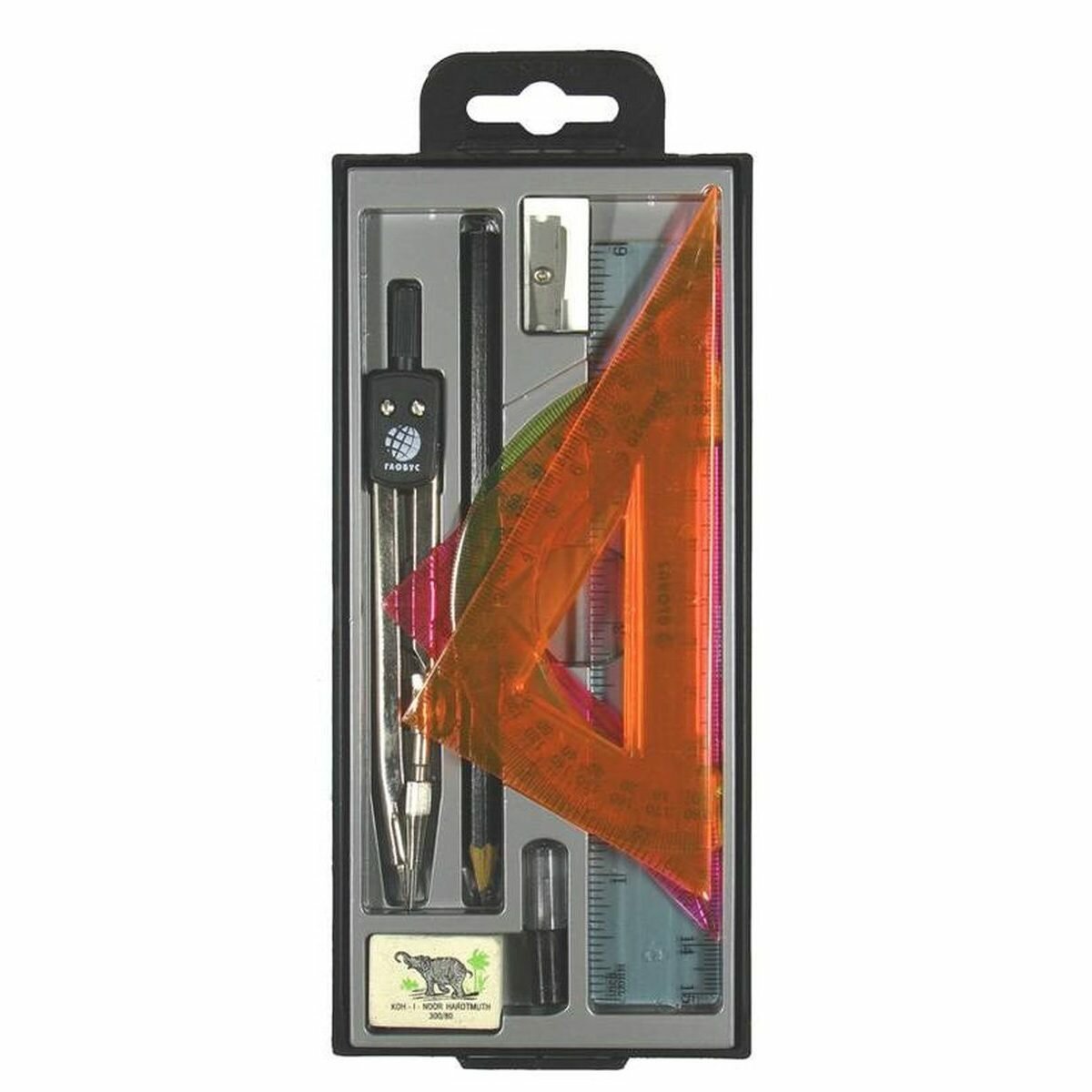 Готовальня 9 предметов Глобус "Юниор", 125мм, пластиковый пенал (НЧ9-30-60), 21 уп.