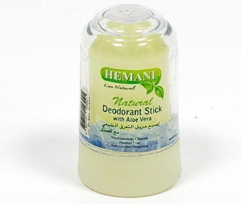Hemani Натуральный Квасцовый дезодорант Natural Deodorant stick with Aloe Vera, 70гр.
