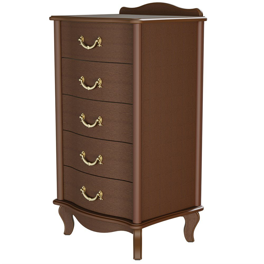 Мебелик Комод Джульетта узкий 5 ящ, орех Л Орех