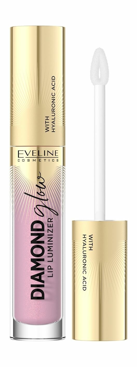 EVELINE Блеск для губ Diamond Glow Lip Luminizer с гилауроновой кислотой, 4,5 мл, 02