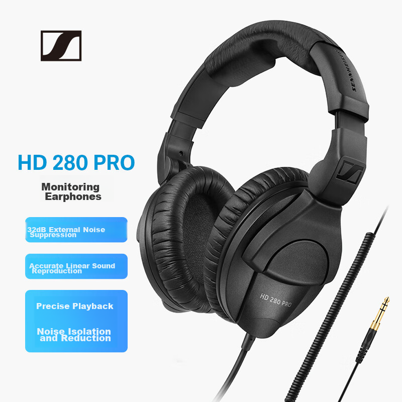 Беспроводные наушники Sennheiser HD280 Pro, цвет Black