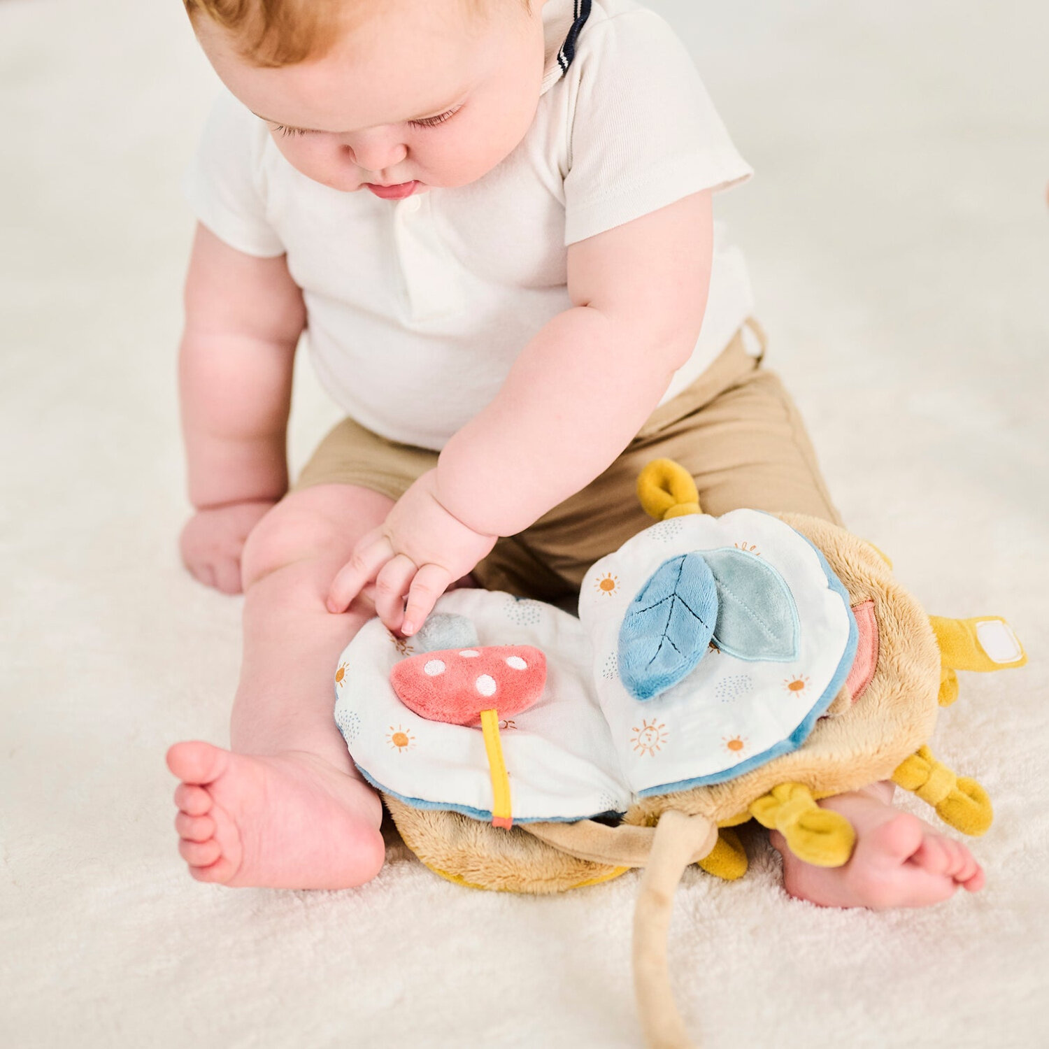 Игрушка мягкая Nattou Soft toy FELIX & LEO Барсук и Ослик Activity книжка 595261