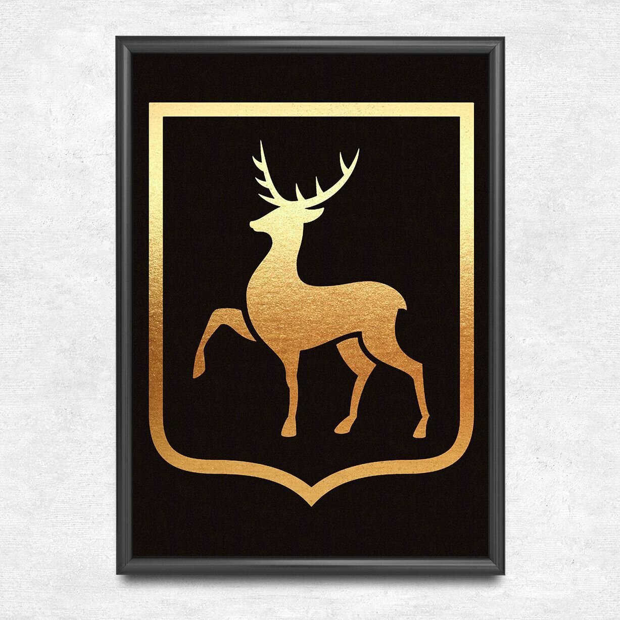 Герб Нижнего Новгорода постер / плакат город Нижний Новгород / картина на стену для дома, спальни, кухни