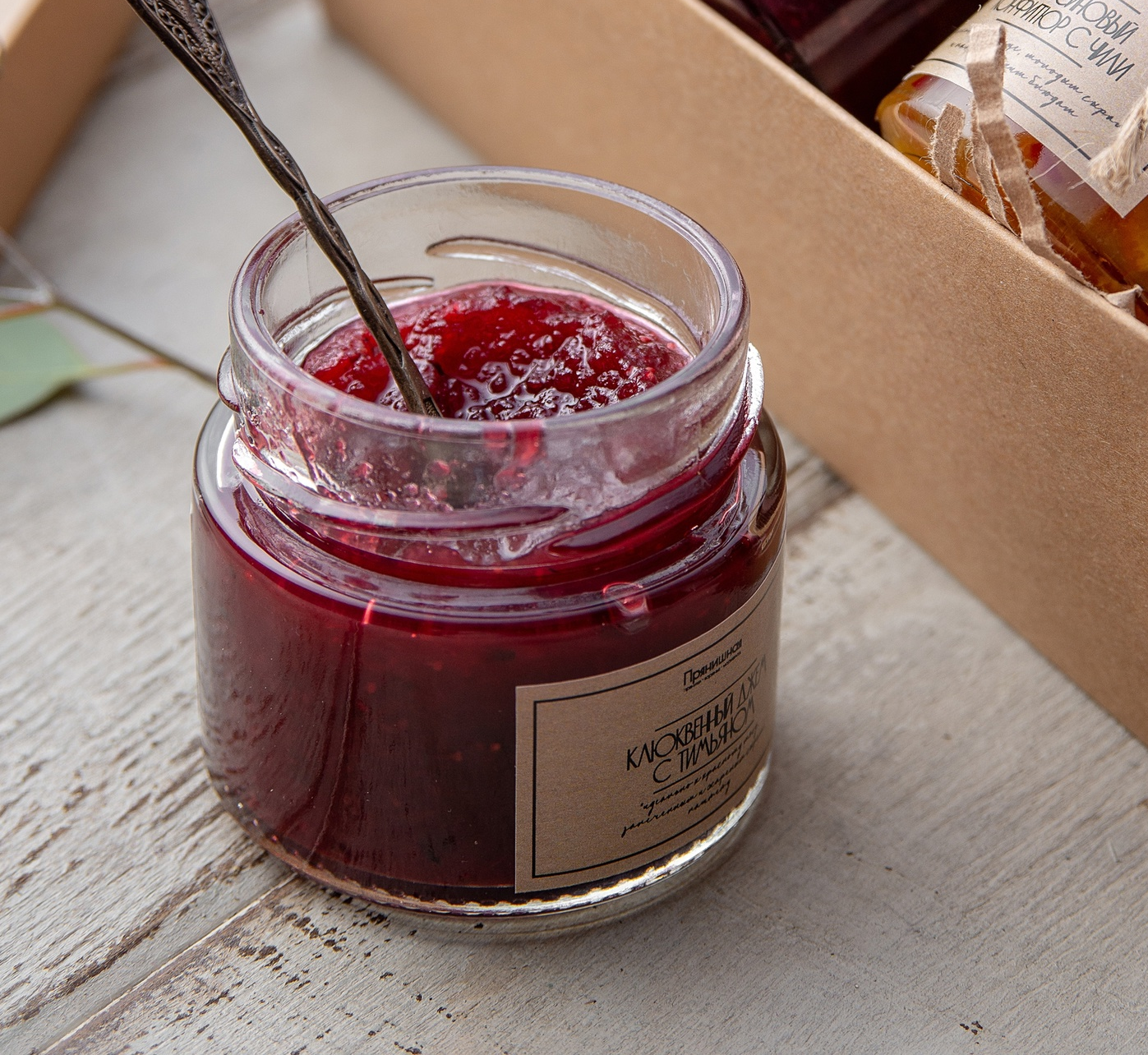Джем клюквенный с тимьяном, 100 мл.