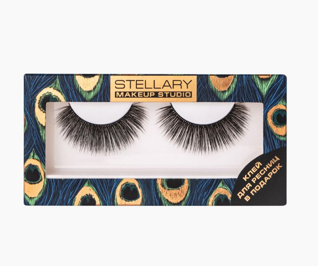 Набор Stellary накладных ресниц с клеем, False eyelashes with glue Pavlin Charms, на ленте - 1 упаковка