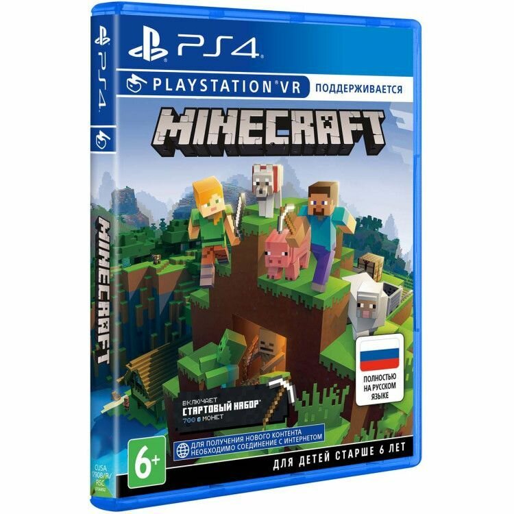 Видеоигра Minecraft новый диск, PS4/PS5 полностью русская версия.
