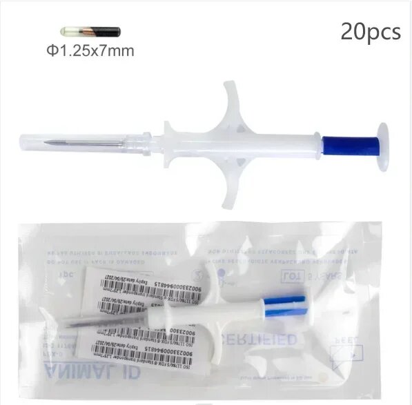 RFID-метка для животных EM4305 134.2 кГц 20pcs 1.25x7mm