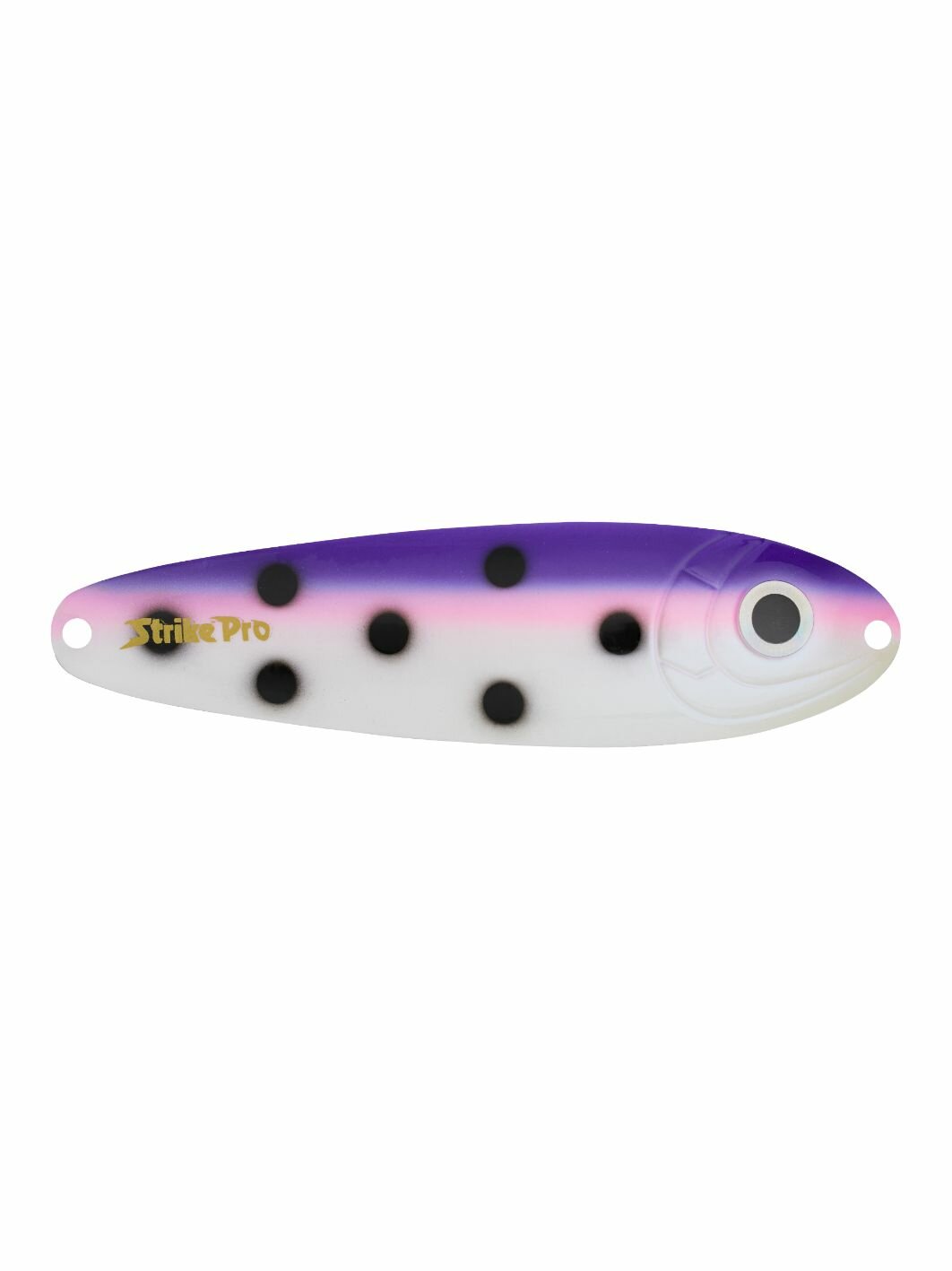 Блесна колеблющаяся Strike Pro BUSTER SPOON 140, 140 мм, 45 гр, Тройник, цвет: C457F/CP Purple Milk UV
