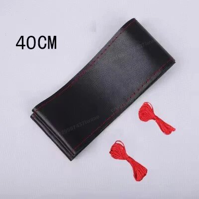 40 см, 42 см, 45 см, 47 см, 50 см, автобус, грузовик, автомобиль, очень большой чехол на руль, искусственная кожа, оплетка на руль автомобиля, прочный 40CM-Black-Red