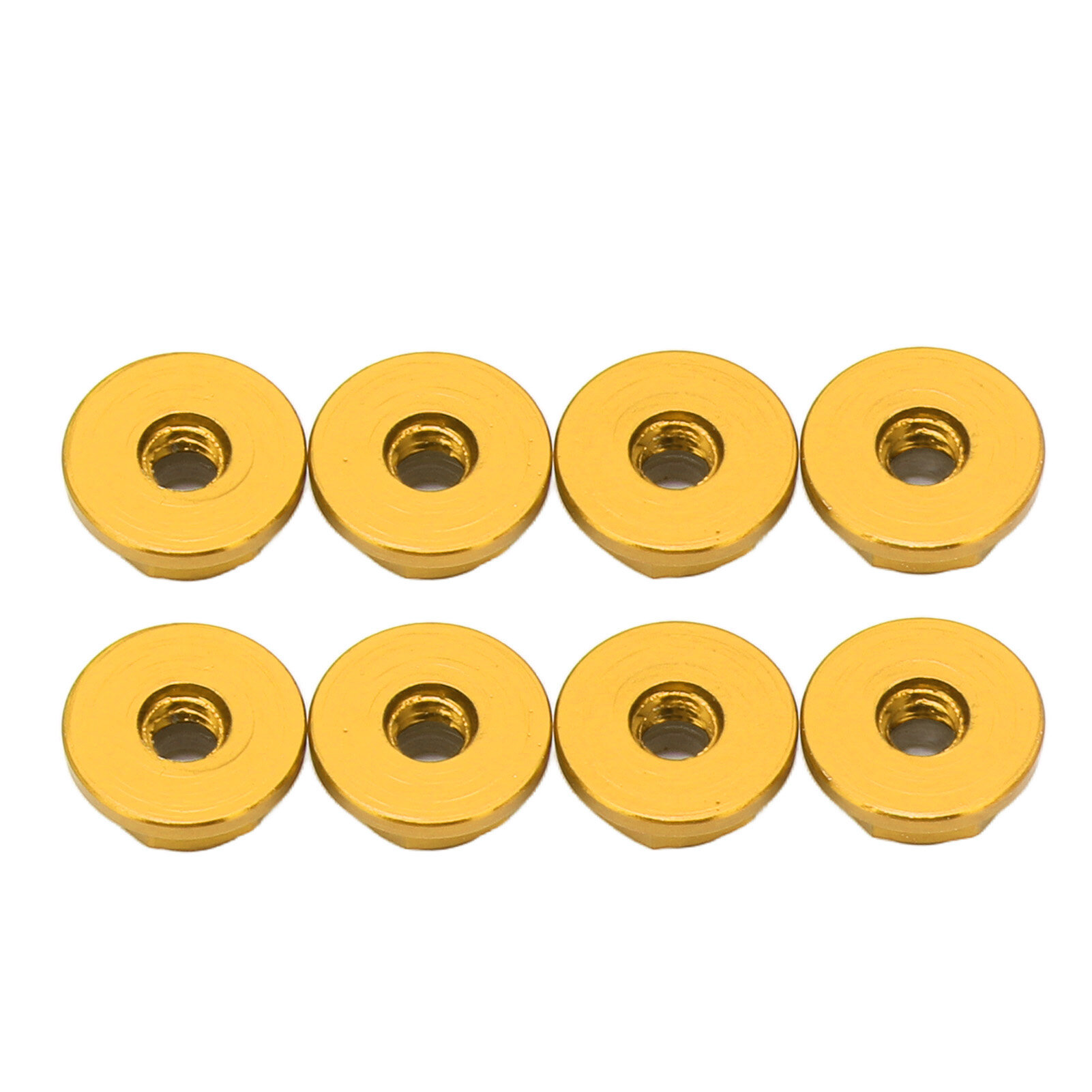 8 шт. гайки M2 1/24 с фланцем из алюминиевого сплава, с нейлоновой вставкой, шестигранные самоконтрящиеся гайки M2 для Axial SCX24, золотистые