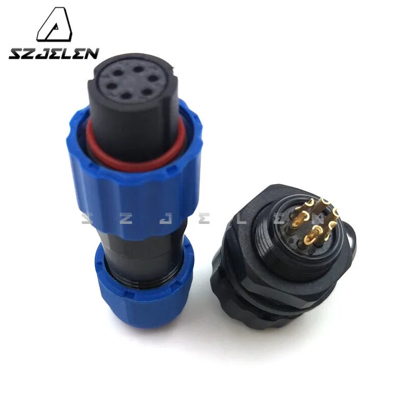 Водонепроницаемый разъем SD13, 6-контактная вилка, светодиодное 6-контактное зарядное устройство «папа» и «мама», механические кабельные разъемы