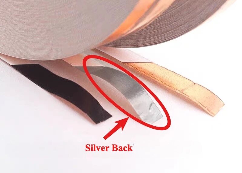 Профессиональная медная фольга для витражей 33 м 6mm, 1 Piece Silver back