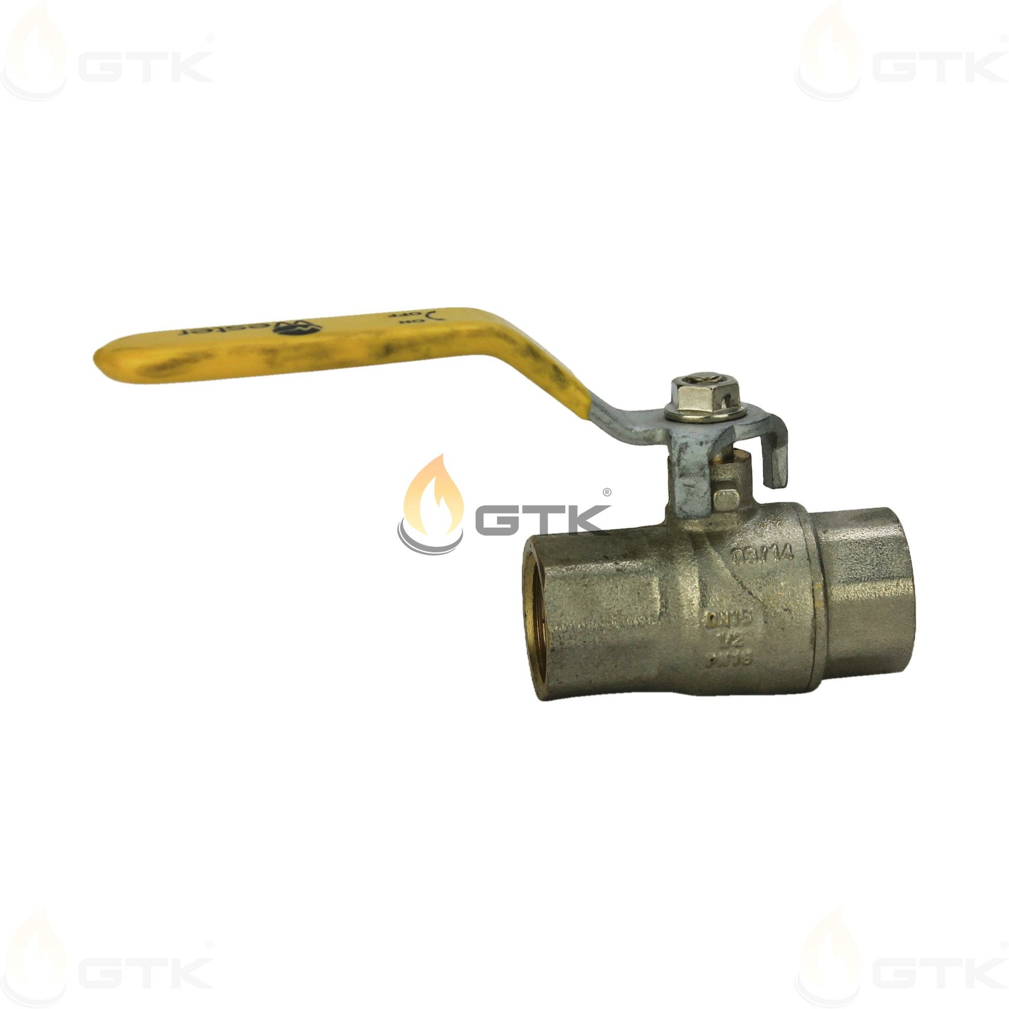 Шаровой латунный кран для газа полнопроходной Wester DN15 PN16