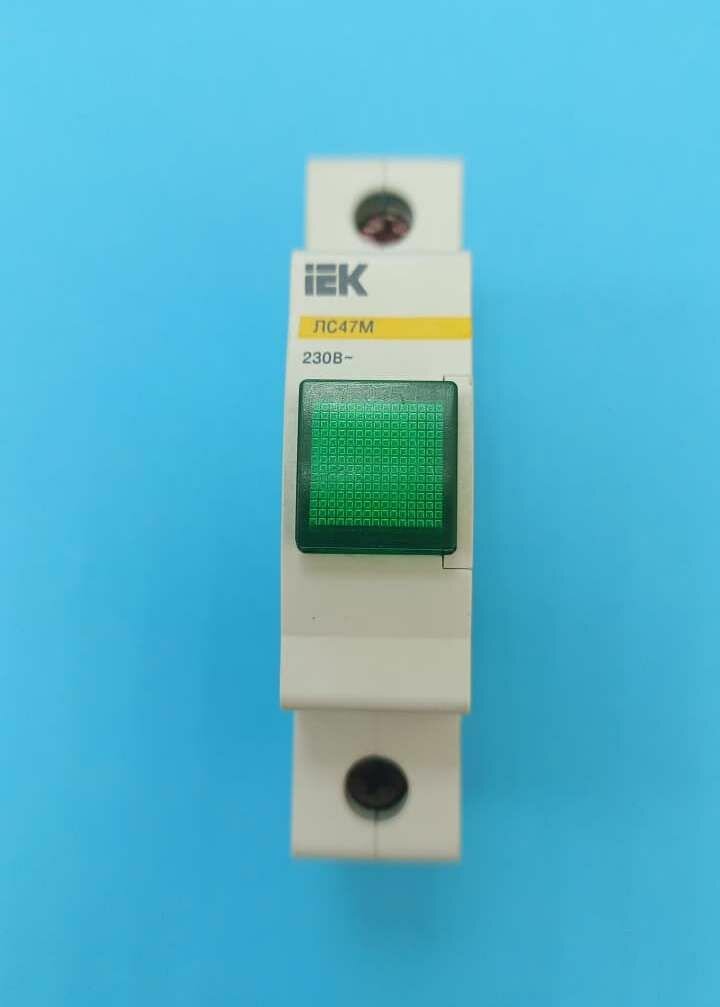 Лампа сигнальная на дин-рейку ЛС47М DIN 1P, зеленый, MLS10-230-K06 ИЕК