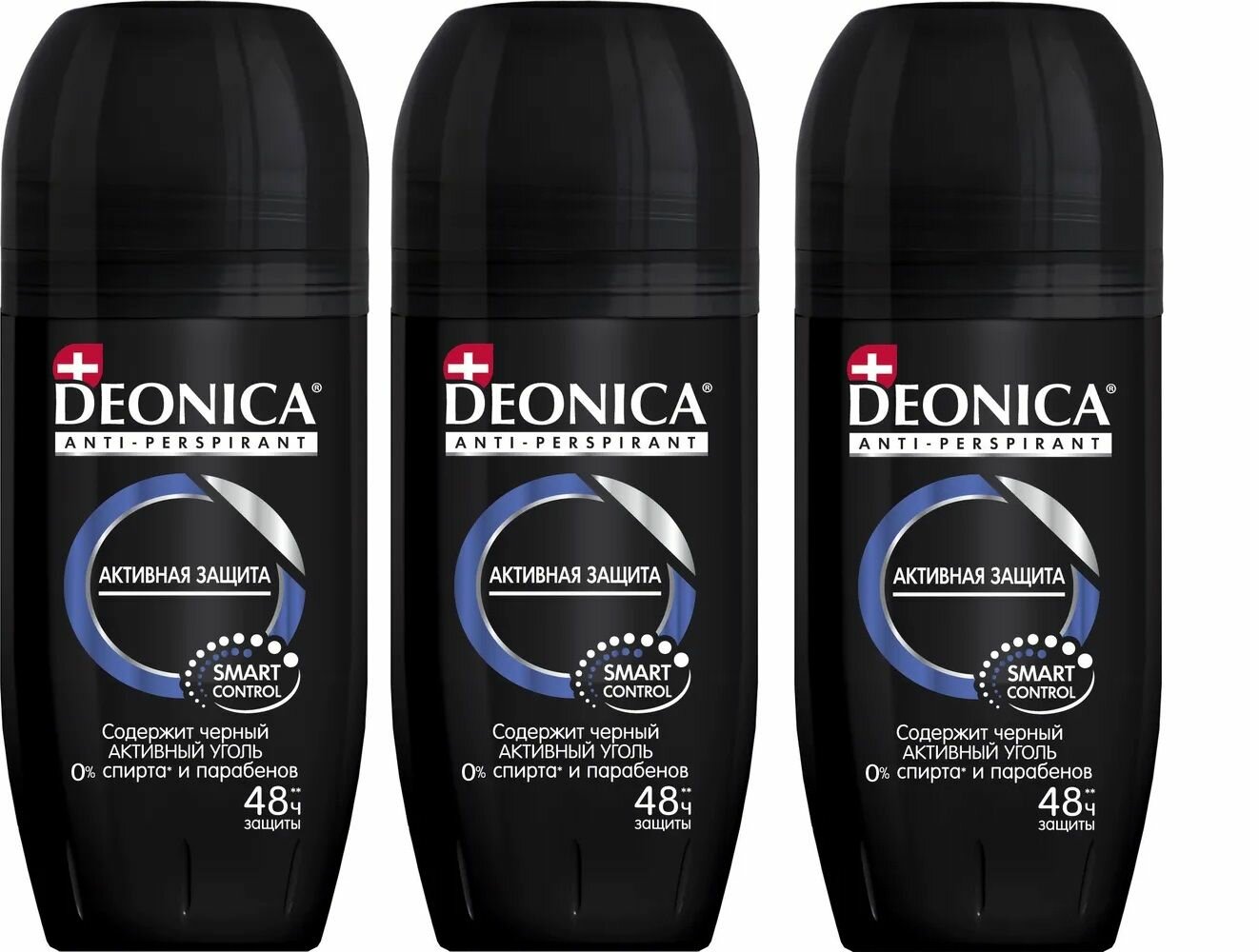 Антиперспирант-ролик Deonica for Men, Активная защита, 50 мл, 3шт