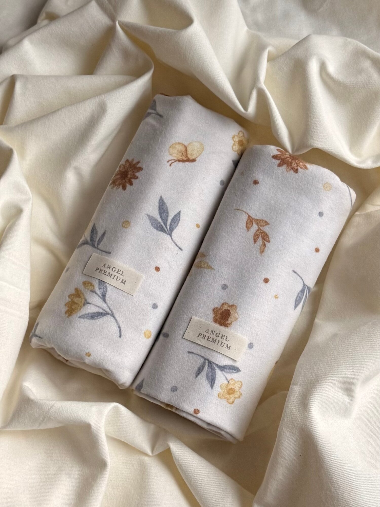 Комплект больших фланелевых пеленок ANGEL PREMIUM 100х120