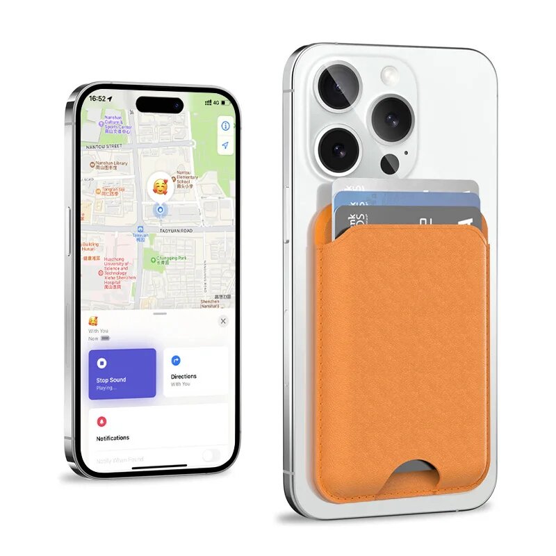 Кошелек magsafe find my встроенный «Наход мое местоположение» кошелек трекер бирка для iPhone 13/14/15/16 держатель для карт чехол для телефона