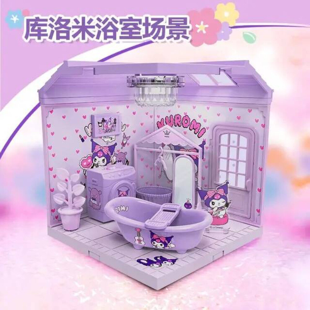 Милый мультяшный кавайный мини-домик Куроми от Sanrio, декоративный элемент в виде домика My Melody, игрушка для девочек и детей, подарок.