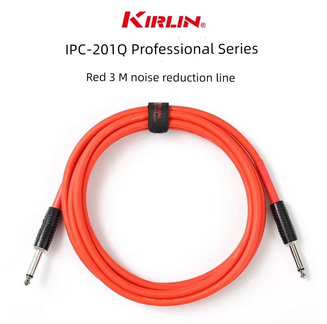 Электрогитарный кабель Kirlin с шумоподавлением, высококачественный аудиокабель, деревянный корпус, эффектор для