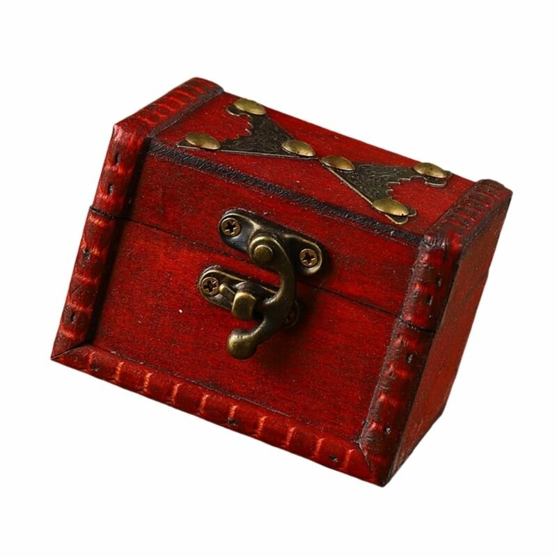 Ретро-коробка для хранения с замком коробка ювелирных изделий-ретро красный
