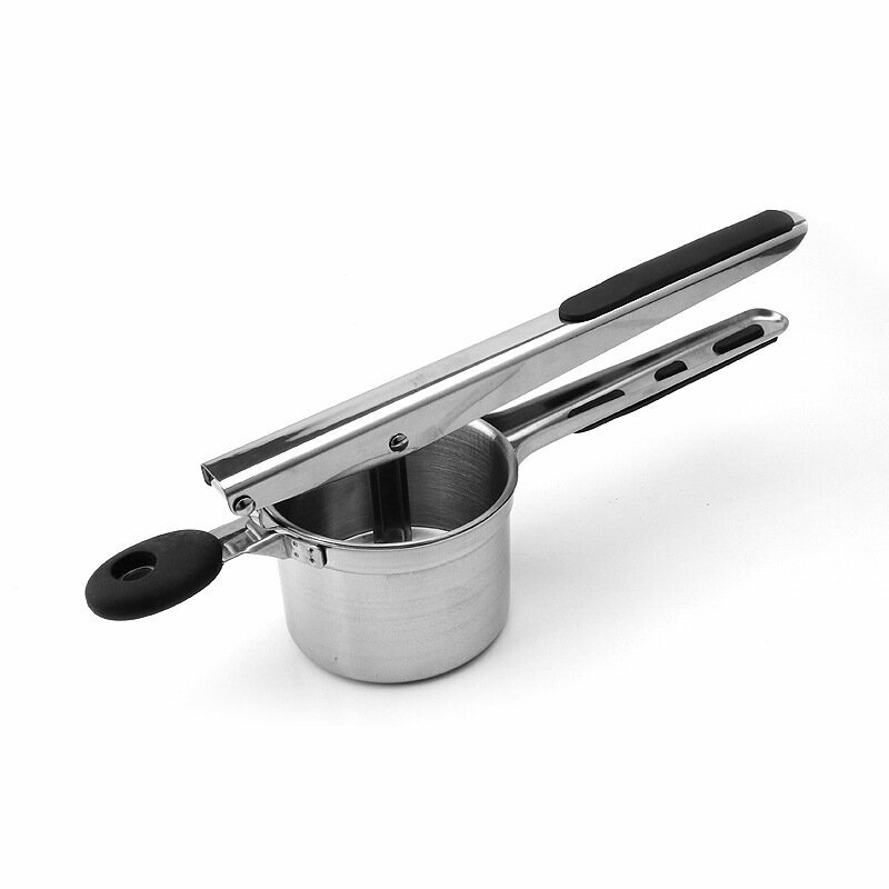 Новый картофелемялка из нержавеющей стали с силиконовой ручкой, картофеледавилка, измельчитель для детского питания