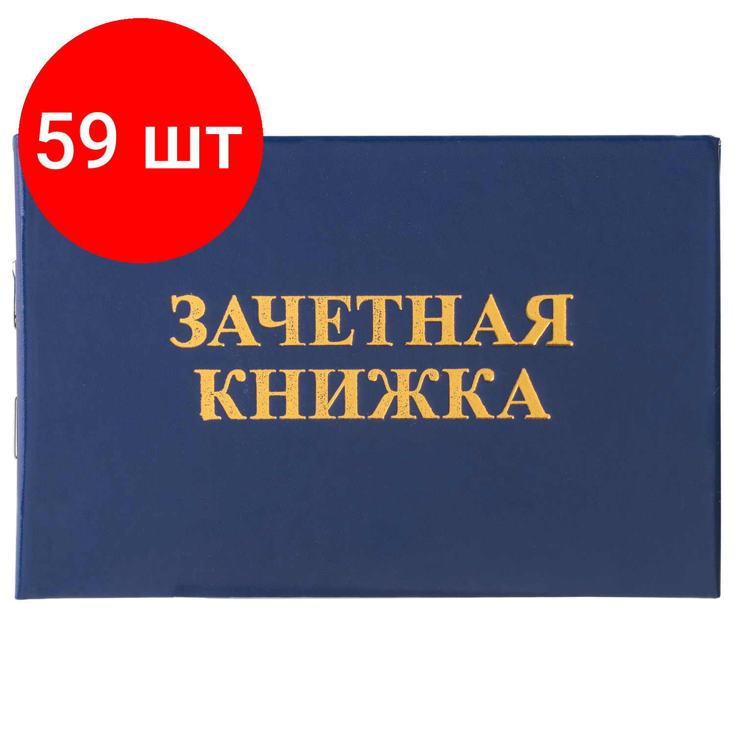 Комплект 59 шт, Бланк документа "Зачетная книжка для ВУЗа", 101х138 мм, STAFF, 129141