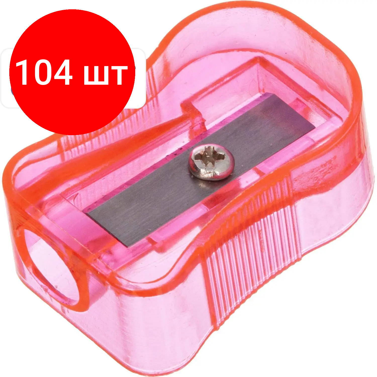 Комплект 104 штук, Точилка Attache, 1 отверстие, в ассорт