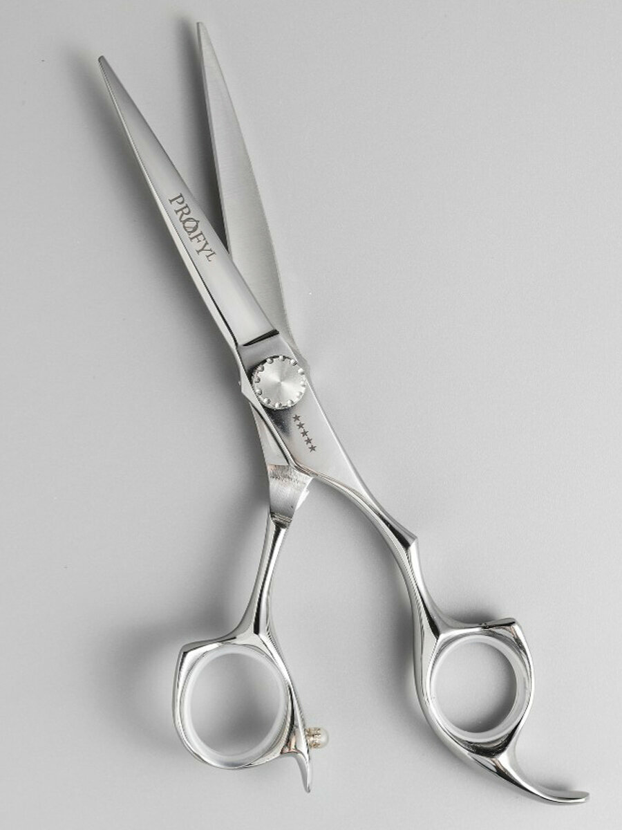 Прямые ножницы PROFYLAB 6.0" "PREMIUM SILVER" парикмахерские профессиональные для стрижки волос для салонов красоты