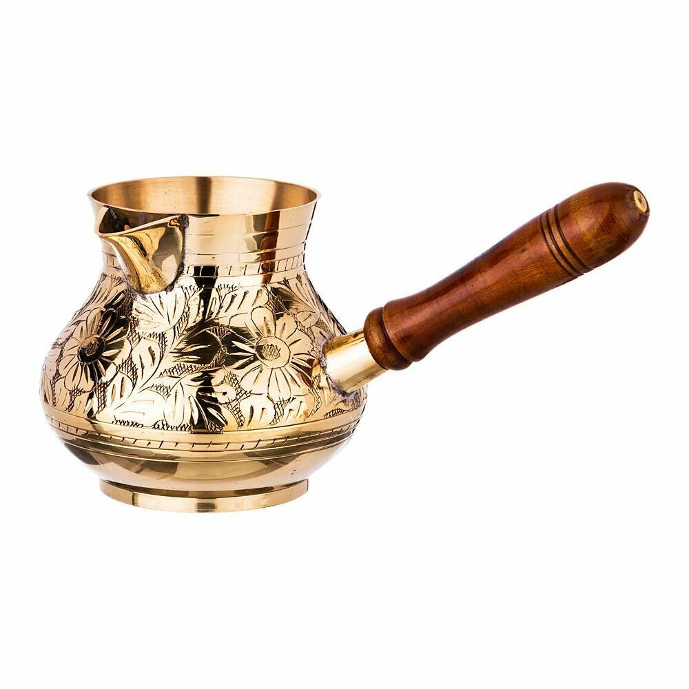 Турка резная 650мл. Латунь KSG-733-108