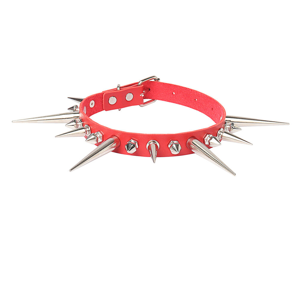 ⭐Европейский и американский кросс-бодер новый панк-стиль готический длинный и короткий кожаный чокер с шипами, ожерелье из PU кожи⭐