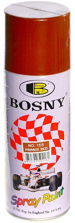 Грунтовка аэрозольная, акрилово-эпоксидная, Bosny, №168, красно-коричневая, 0.4 кг
