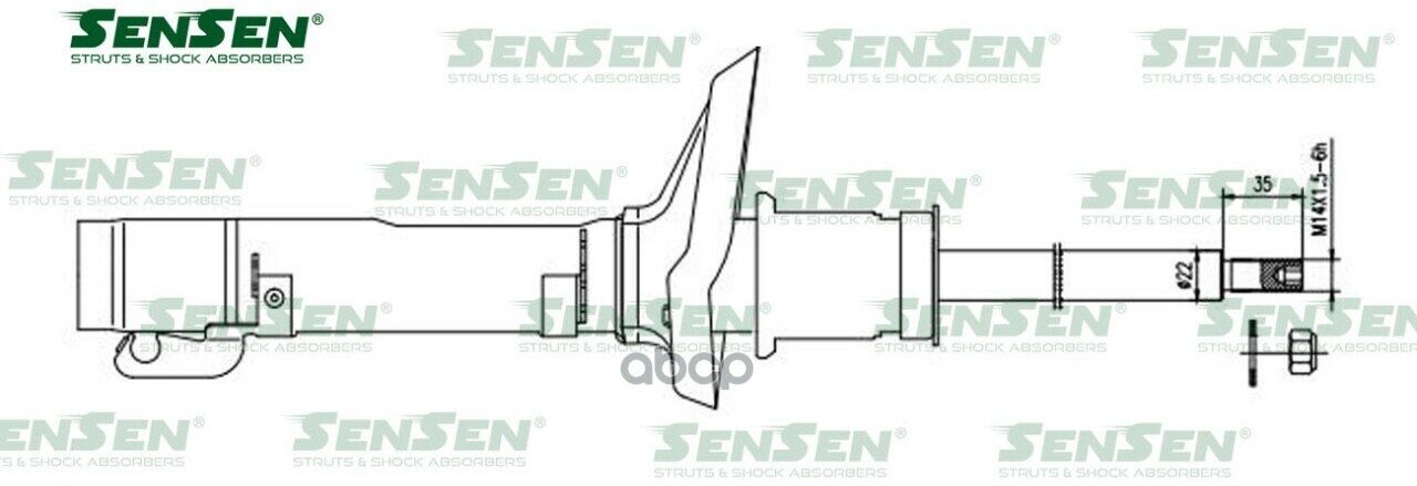 Амортизатор AUDI A3/VW GOLF IV/SKODA OCTAVIA 96-03 пер. газ. Sensen арт. 42140087