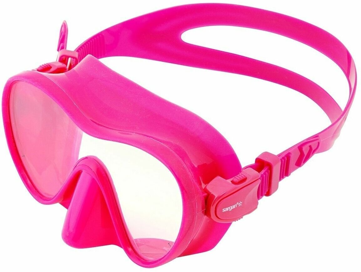 Набор для подводного плавания SARGAN Агидель (маска+трубка) розово-белый