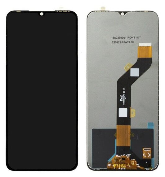 Дисплей (экран) в сборе с тачскрином для Infinix Hot 12 Pro черный / 720x1612