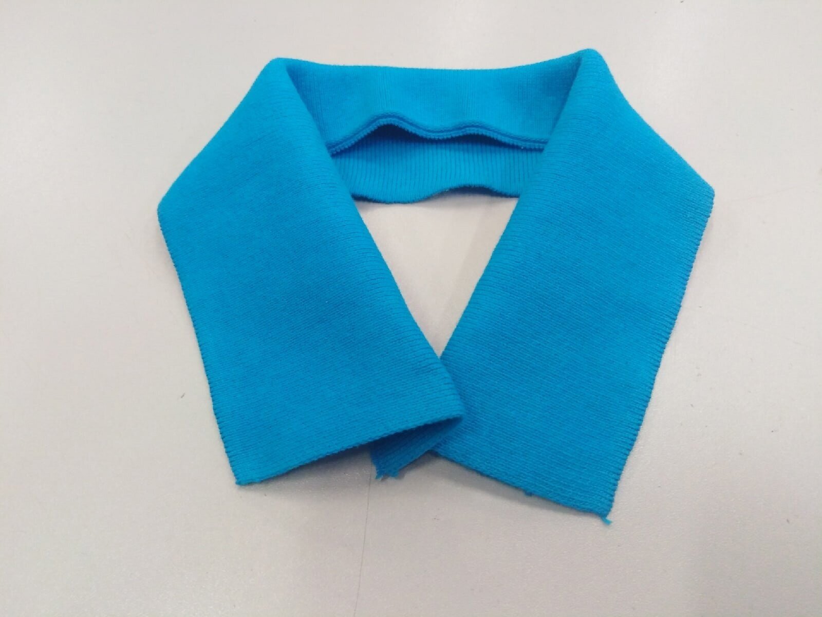 Трикотажный воротник для шитья рубашки, платья Поло (Лакоста) цвет Бирюза, длина 45 см ширина 9 см,