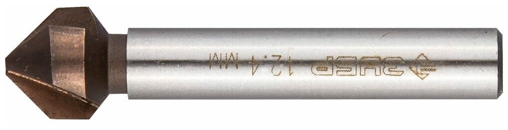 Конусный зенкер для раззенковки ЗУБР 12.4x56 мм, М6, кобальтовое покрытие 29732-6 прочной конструкции