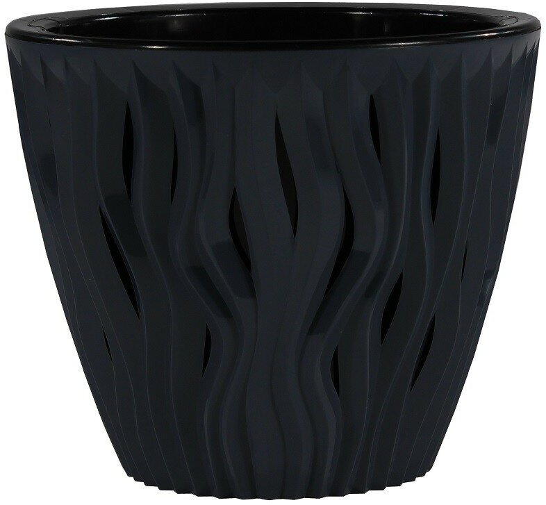 Кашпо Вдохновение 4,5л антрацит (КШ-7933) НС