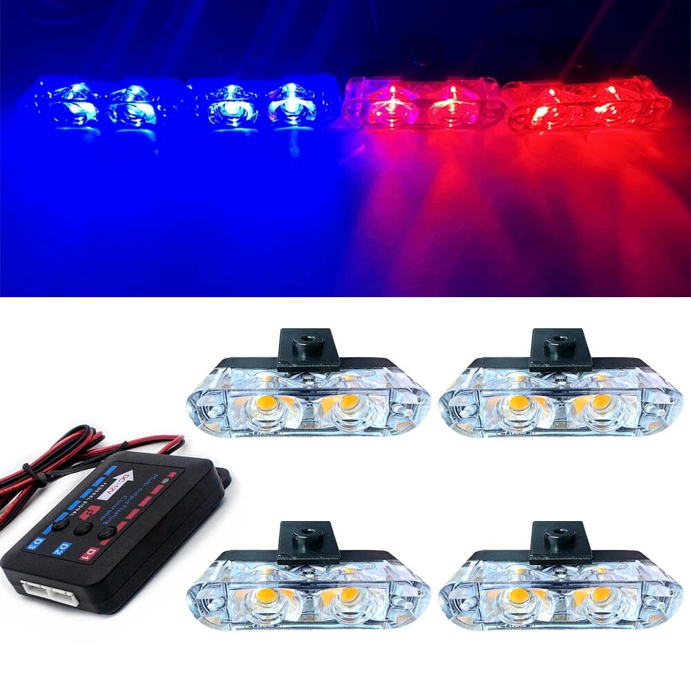 Светодиодные стробоскопы Red Blue Yellow 12V 8W