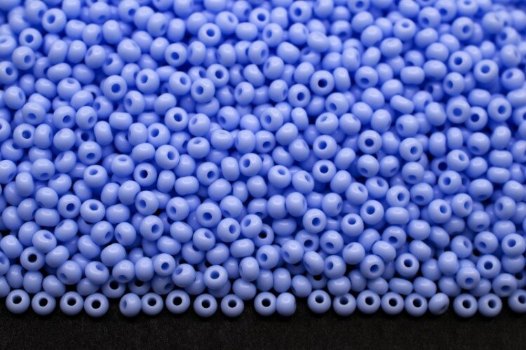 Бисер чешский PRECIOSA круглый 10/0 33000 голубой непрозрачный, 1 сорт, 50г