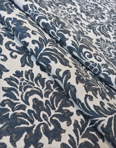 Ткань для штор, мебели и покрывал Прага цвет 6, вензель, жаккард