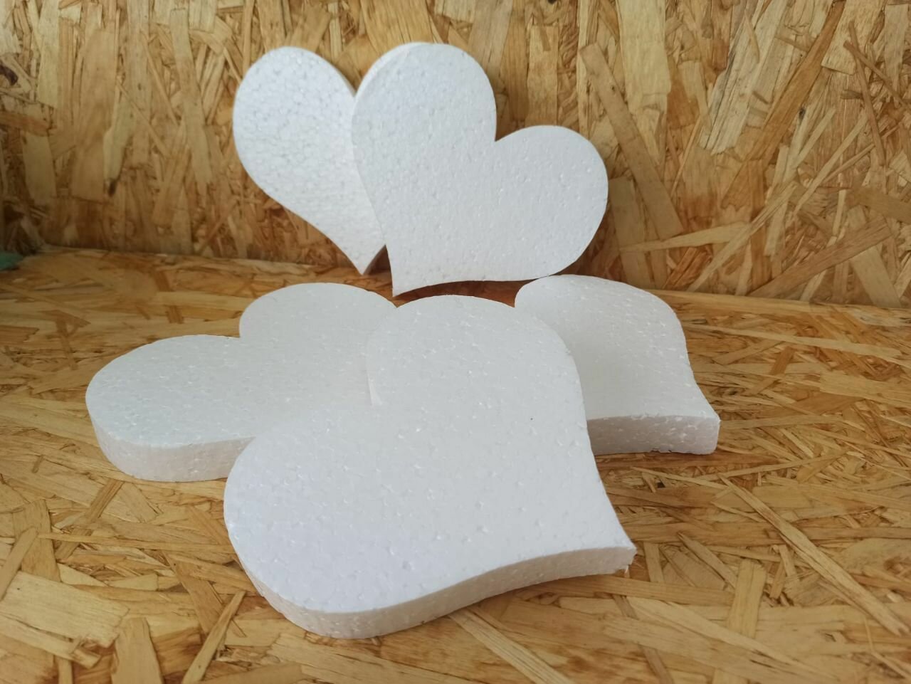 Заготовка из пенопласта для рукоделия Сердце, 5 шт.
