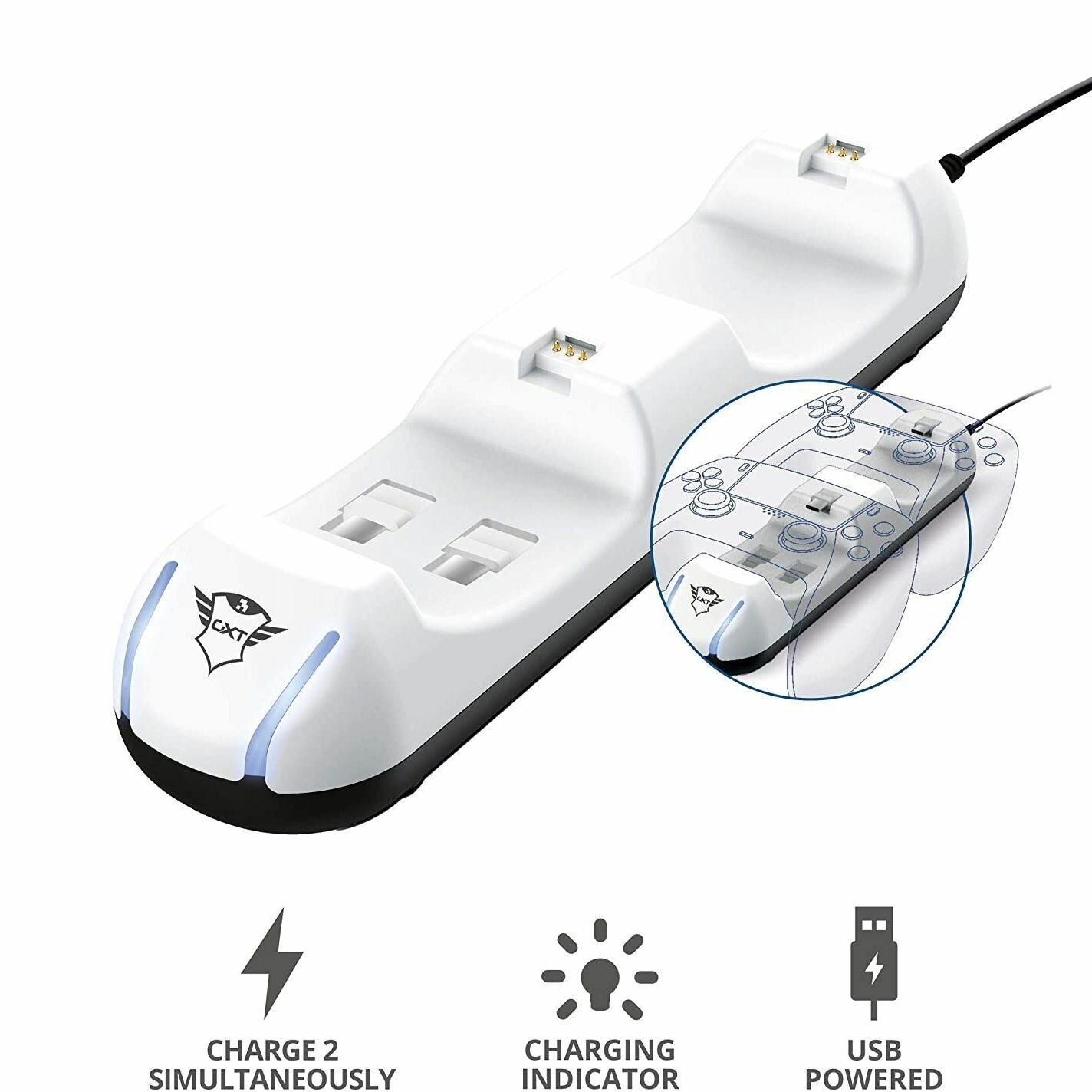 Зарядная станция Trust (GTX 251) Duo Charge Dock Dualsense (PS5)