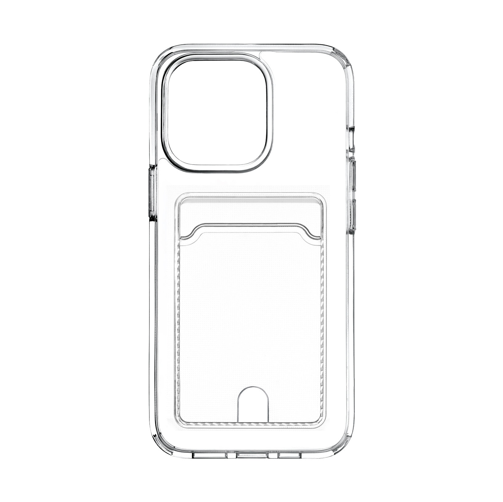 Чехол для iPhone 15 Pro ROCKET Clear Plus, TPU, с отделением для карты, прозрачный