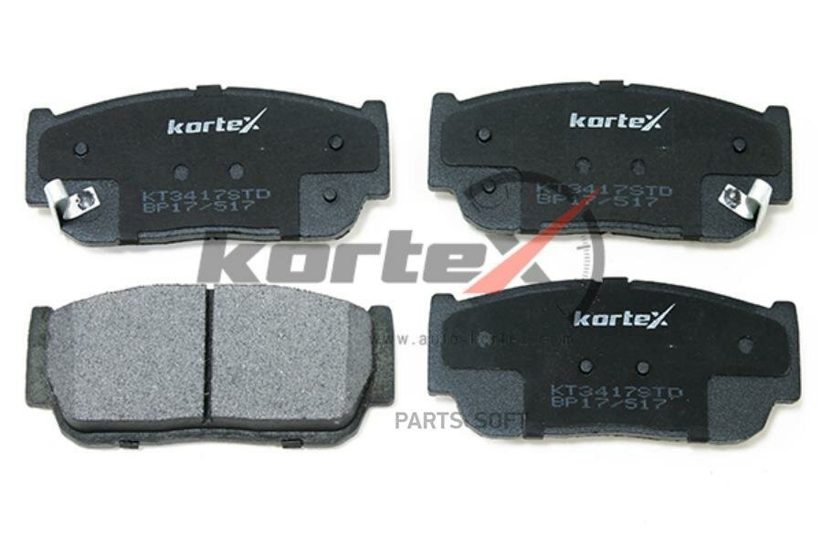 KT3417STD KORTEX Колодки тормозные SSANGYONG REXTON 08-/KYRON 05- задние